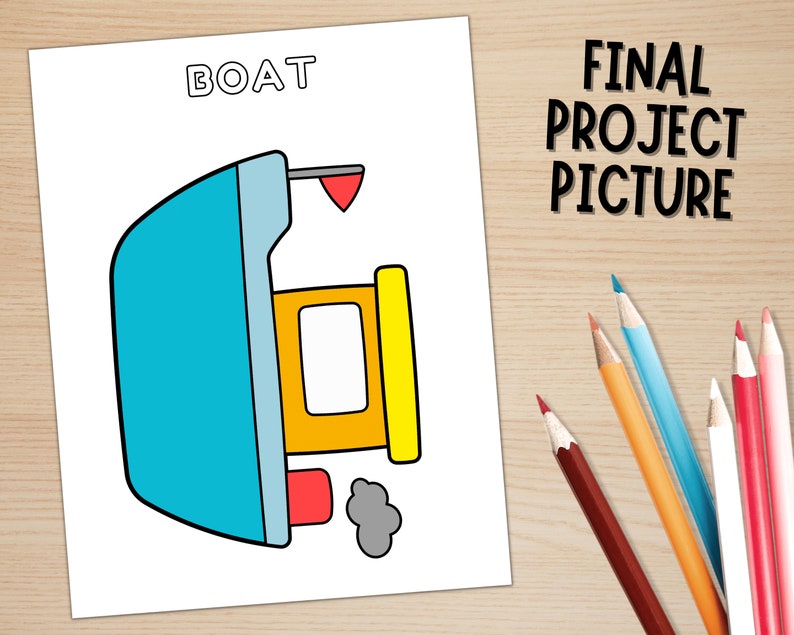 Boat Craft Template, Transportation Activities, Boat Cut & Paste Craft ...