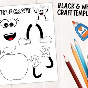 Printable Apple Craft Template for Kids | Fall Craft Activity | Autumn ...