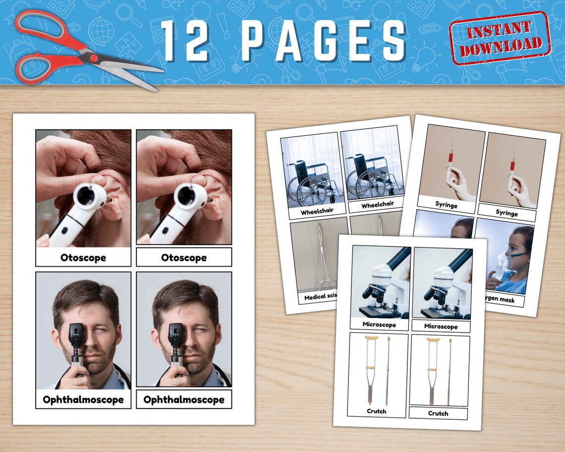 Medical Tools Printable Flashcards | Medical Instruments 3-parts Cards ...