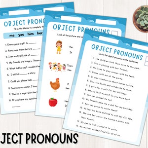 Subject, Object, and Possessive Pronouns Printable Worksheets, Pronouns ...
