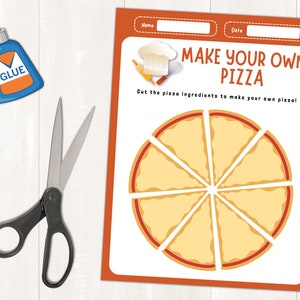 Make Your Own Pizza Activity Sheets | Pizza Craft Printable Template ...