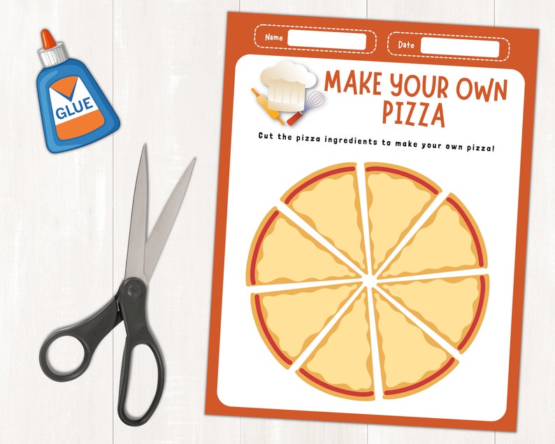 Make Your Own Pizza Activity Sheets | Pizza Craft Printable Template ...