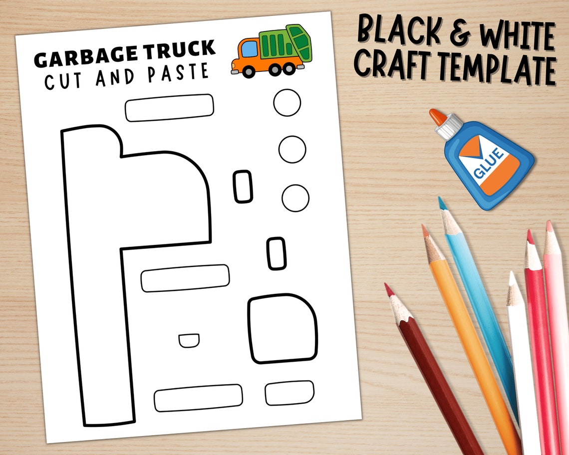 Printable Garbage Truck Craft | Earth Day Craft Activity | Garbage ...