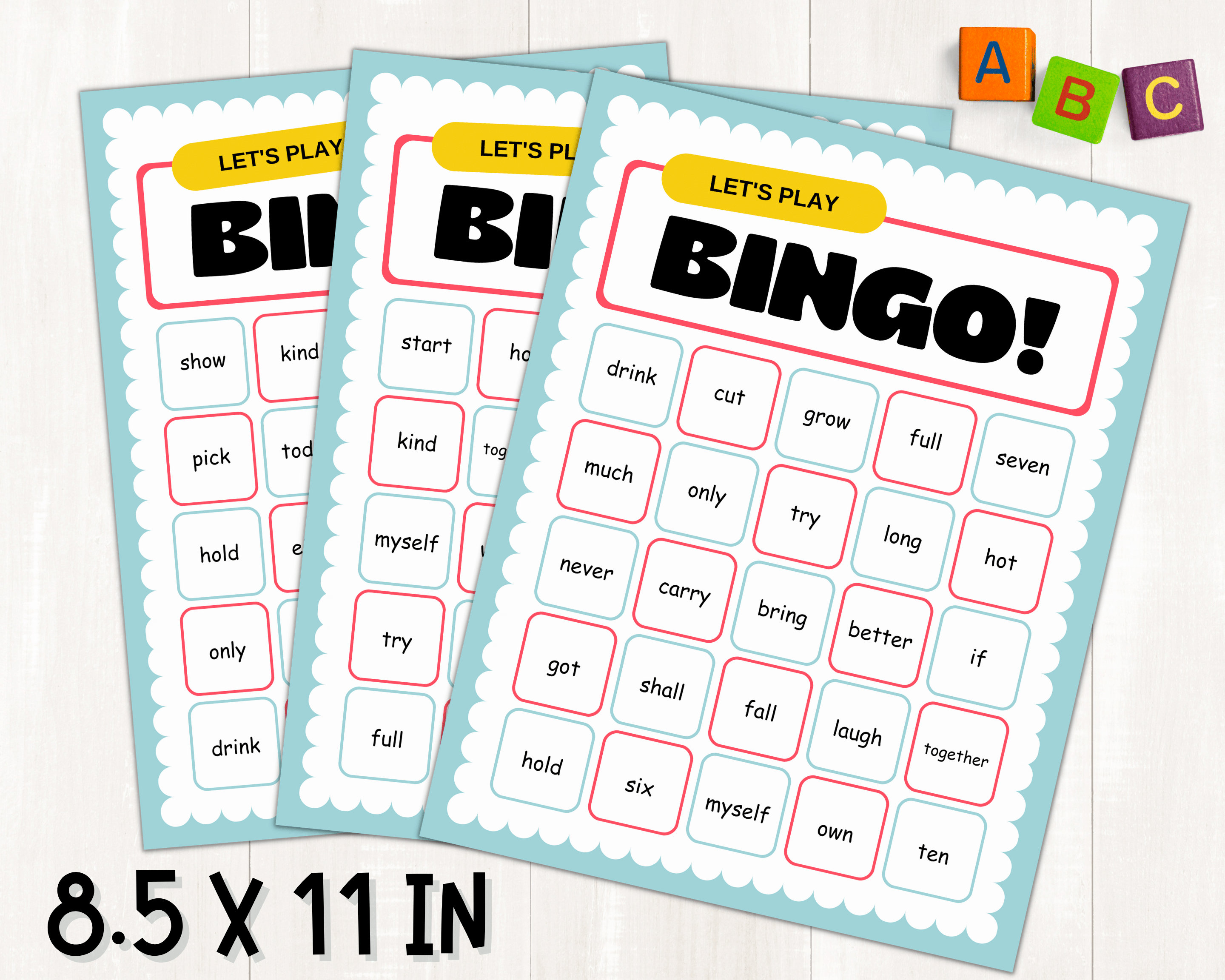 Sight Words Bingo Game for 3rd Grade High-frequency Words for 3rd Grade ...