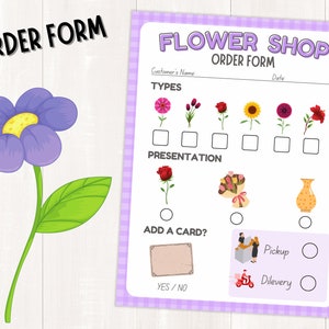Flower Shop Dramatic Play Printables | Florist Pretend Play | Spring ...