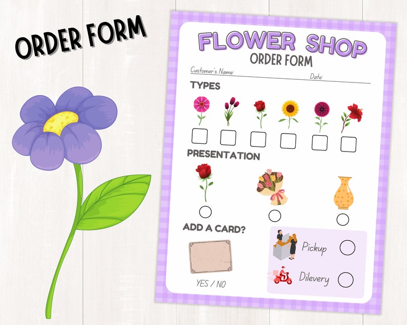 Flower Shop Dramatic Play Printables | Florist Pretend Play | Spring ...