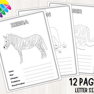 Printable Wild Animals Coloring Pages for Kids, Wild Animals Research ...