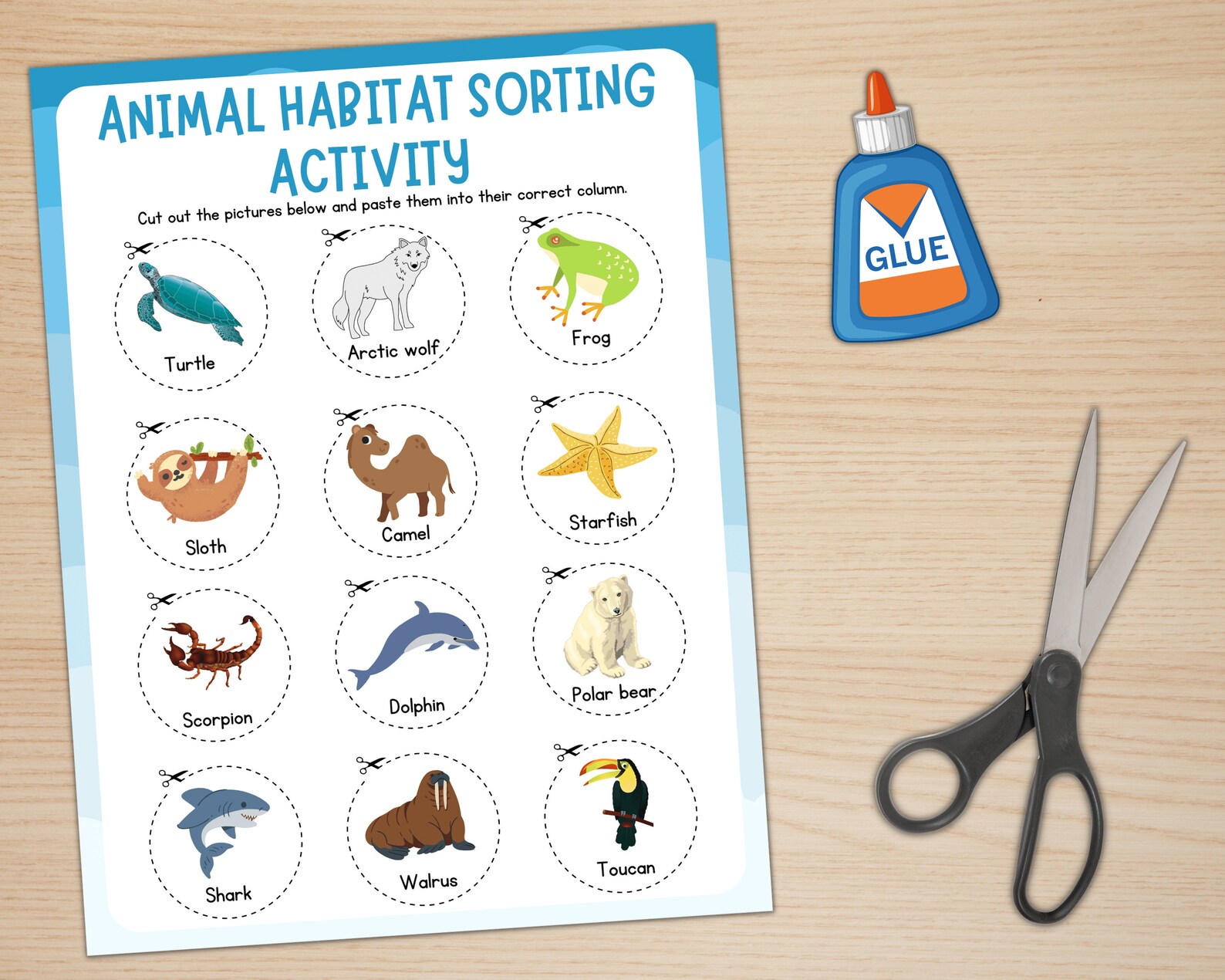 Animal Habitats Sorting Activity | Cut & Paste | Animal Habitats ...