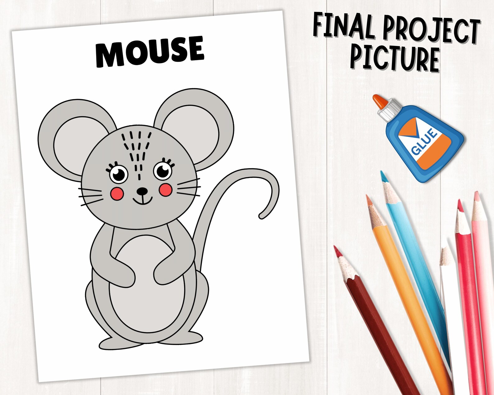 Printable Mouse Craft Template | Pet Craft Activity | Animal Craft ...