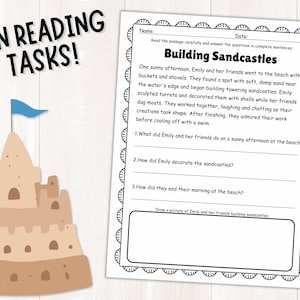 Summer Reading Comprehension Printable Worksheets | Engaging Stories ...