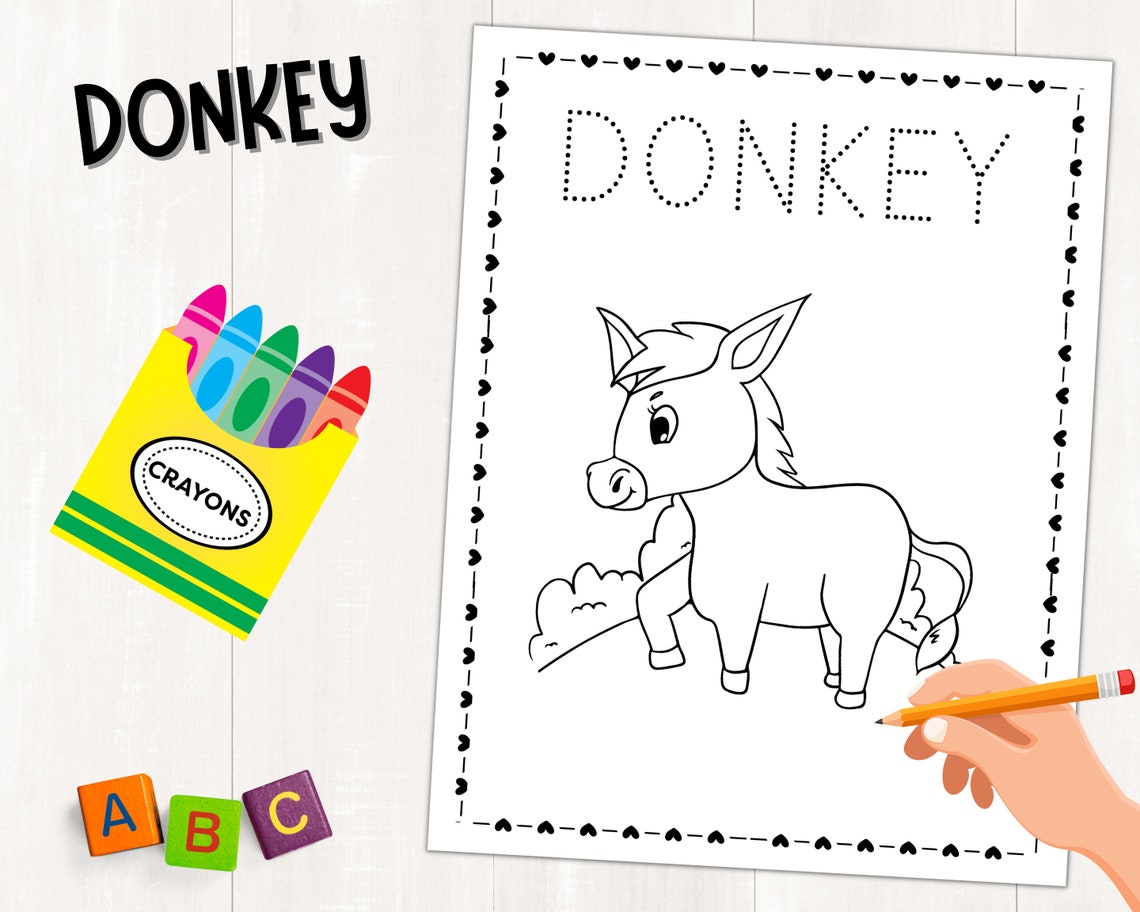 Printable Farm Animal Coloring Pages for Kids, Farm Activity Sheets ...