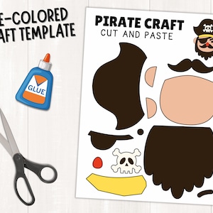 Pirate Craft Template for Kids | Printable Cut & Paste Activity ...