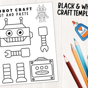 Printable Robot Craft Template for Kids | Build a Robot | Color, Cut ...