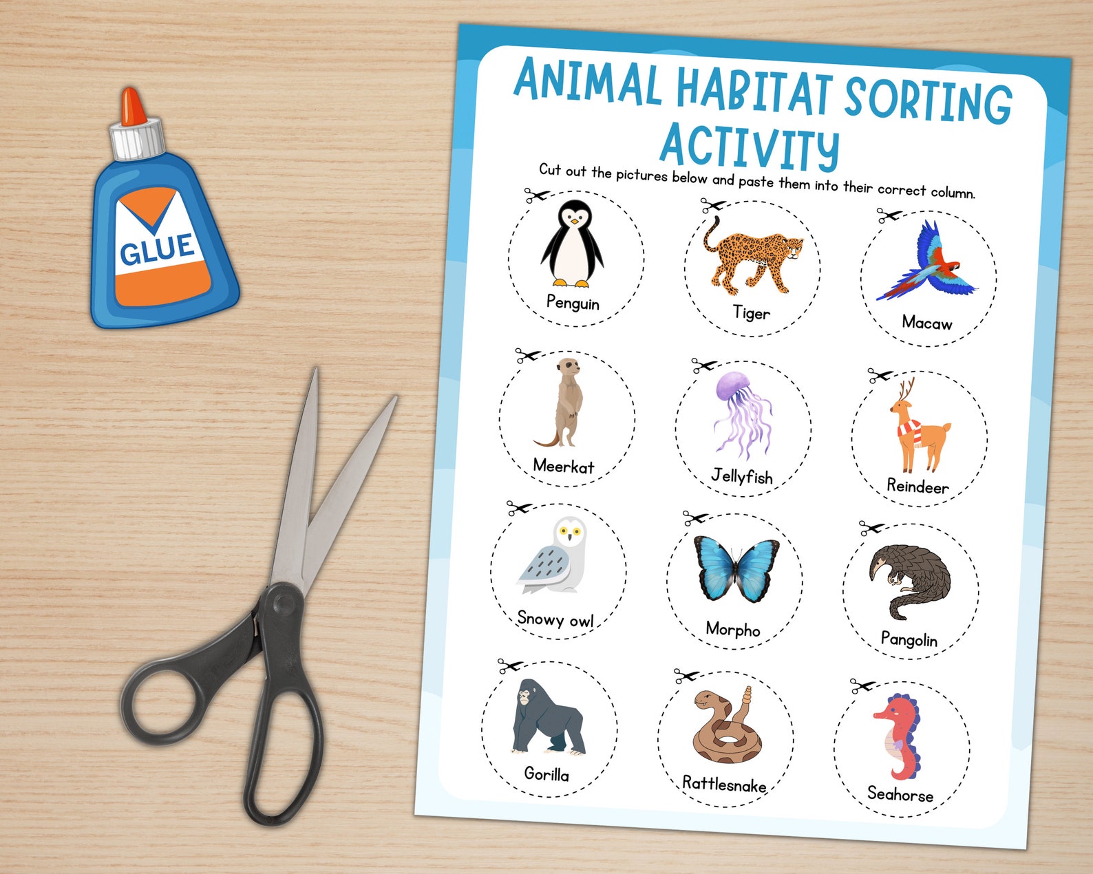 Animal Habitats Sorting Activity | Cut & Paste | Animal Habitats ...