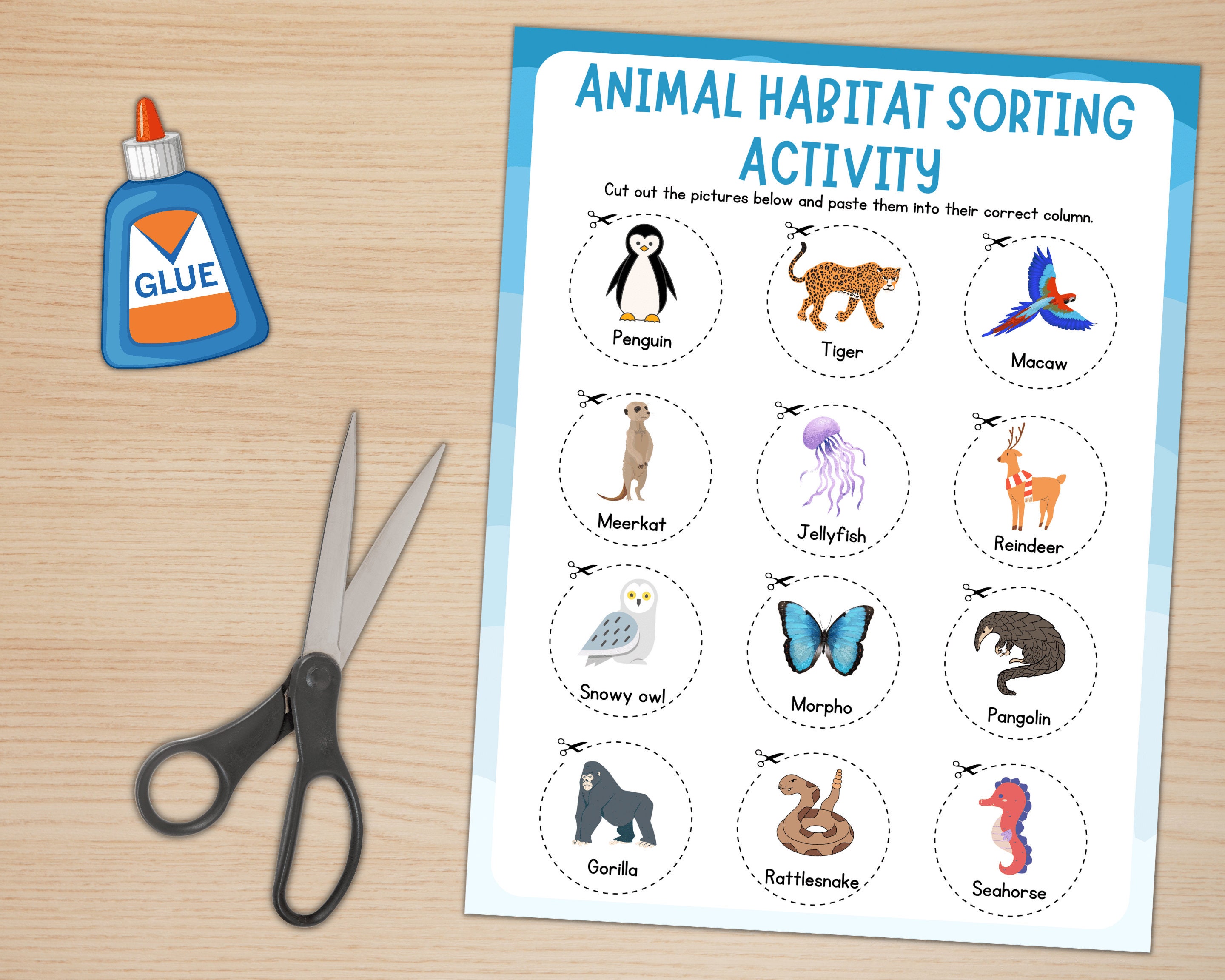 Animal Habitats Sorting Activity | Cut & Paste | Animal Habitats ...