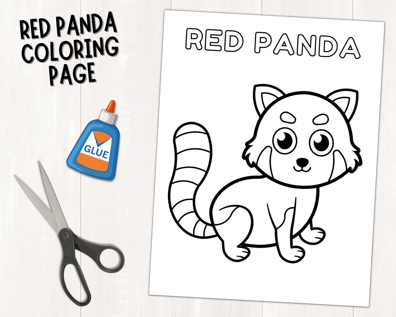 Build a Red Panda Craft Forest Animal Craft Color, Cut, and Glue ...
