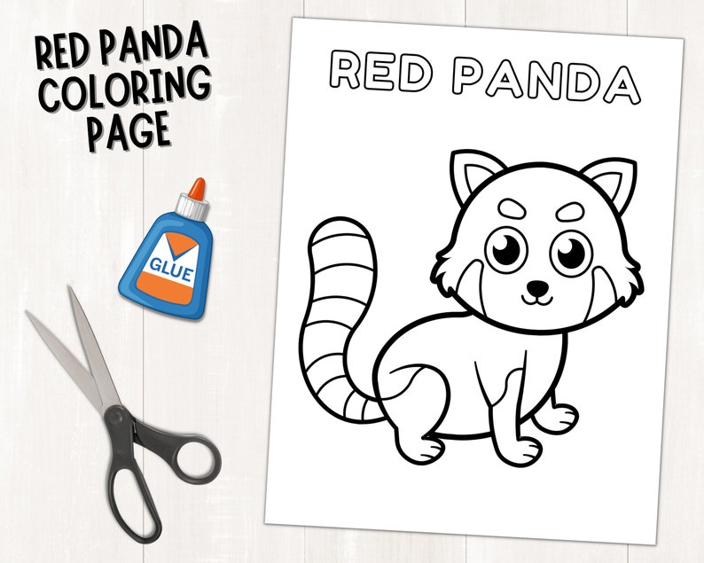 Build a Red Panda Craft Forest Animal Craft Color, Cut, and Glue ...