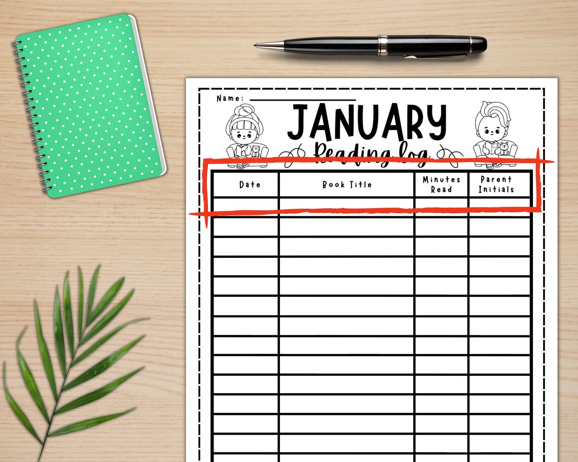 Monthly Reading Logs for Kids, Printable Monthly Reading Tackers ...