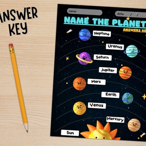 Name the Planets Worksheet | Planets Quiz | Printable Solar System ...