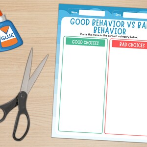Good and Bad Behavior Sorting Activity | Cut and Paste | Good Vs Bad ...