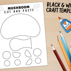 Printable Mushroom Craft | Mushroom Cut & Glue Craft | Build a Mushroom ...