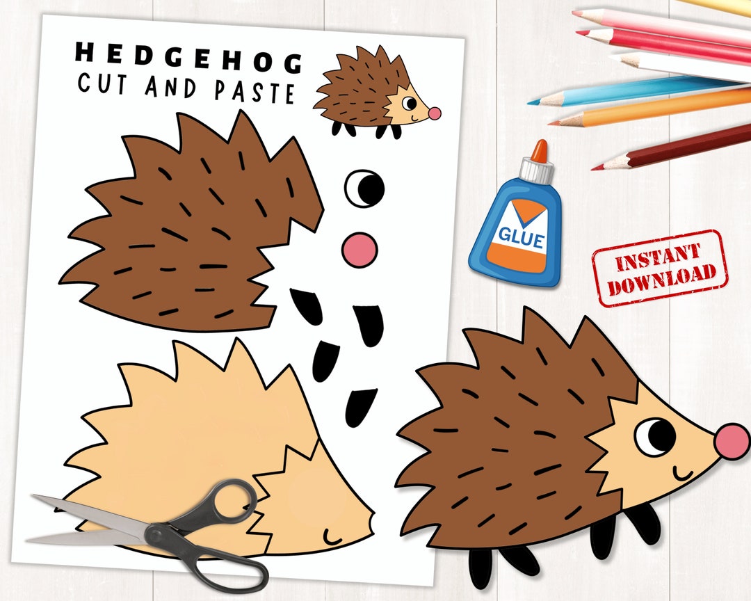 Printable Hedgehog Craft | Build a Hedgehog | Fall Craft Activity ...