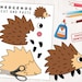 Printable Hedgehog Craft | Build a Hedgehog | Fall Craft Activity ...