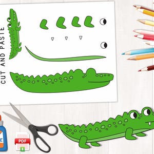 Printable Alligator Craft Template | Reptile Activities | Zoo Animal ...