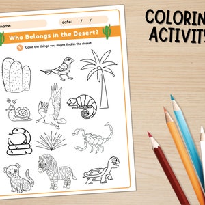 Printable Desert Worksheets for Kids | Desert Animals Activities ...