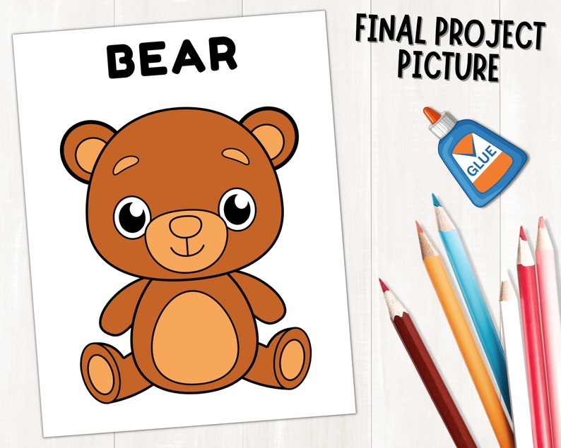 Printable Bear Craft | Forest Animals Craft | Zoo Animal Activity ...