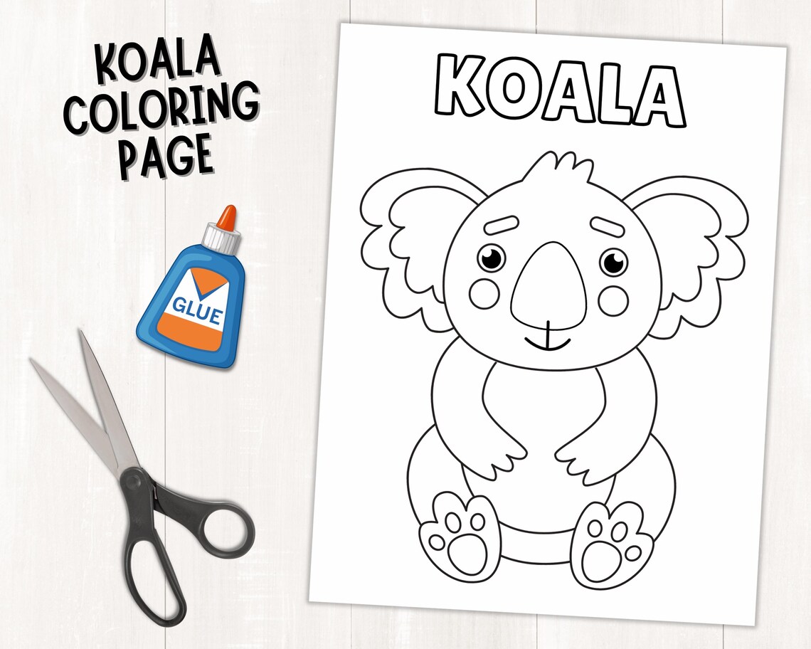 Printable Koala Craft Template for Kids | Australia Day Activities ...