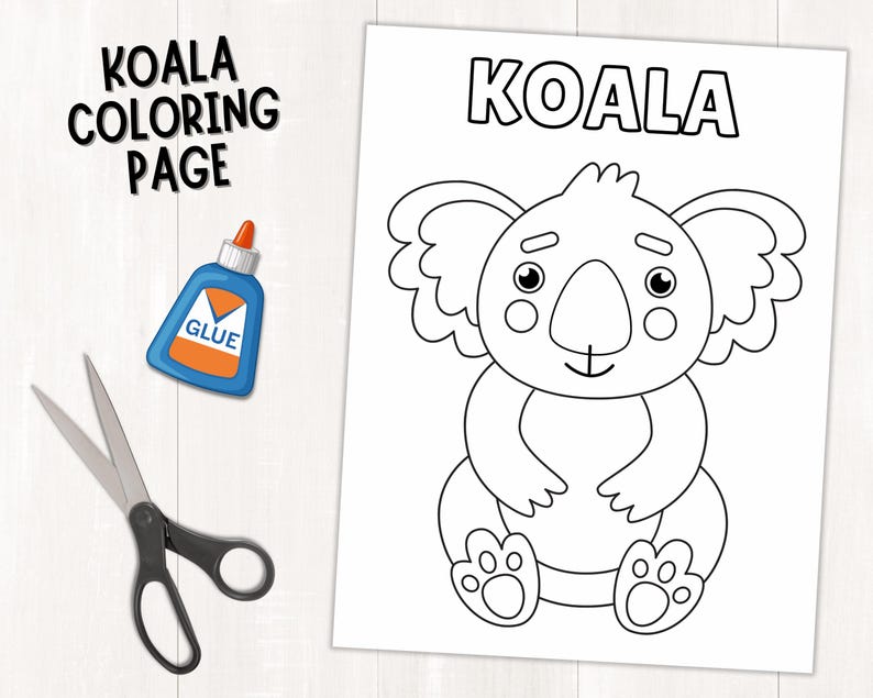 Printable Koala Craft Template for Kids | Australia Day Activities ...