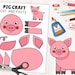 Printable Pig Craft | Farm Animal Craft | Preschool Activity | Color ...