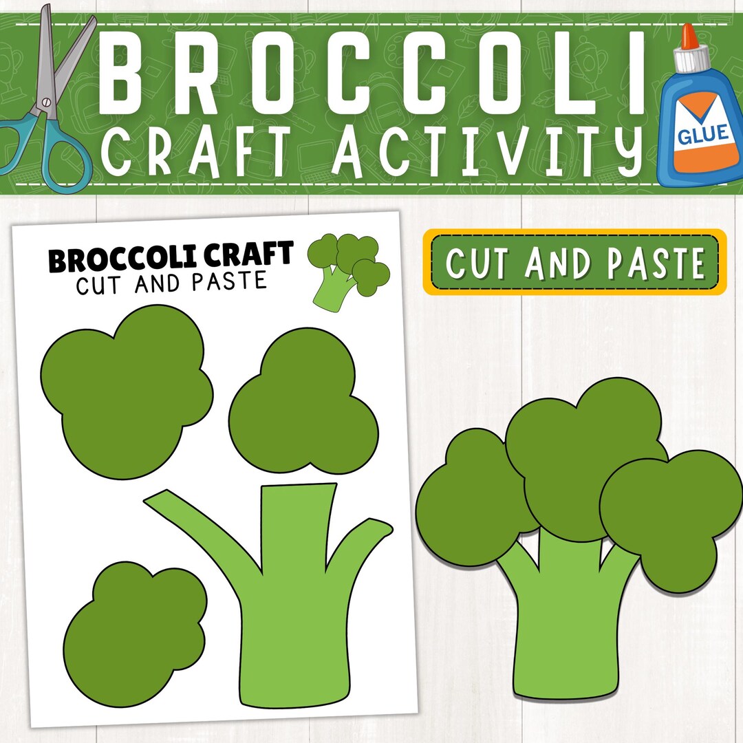 Printable Broccoli Craft Template | Vegetable Craft Activity | Build a ...