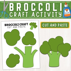 Printable Broccoli Craft Template | Vegetable Craft Activity | Build a ...