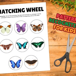 Butterfly Color Matching Wheel Activity | Butterfly Color Game | Spring ...
