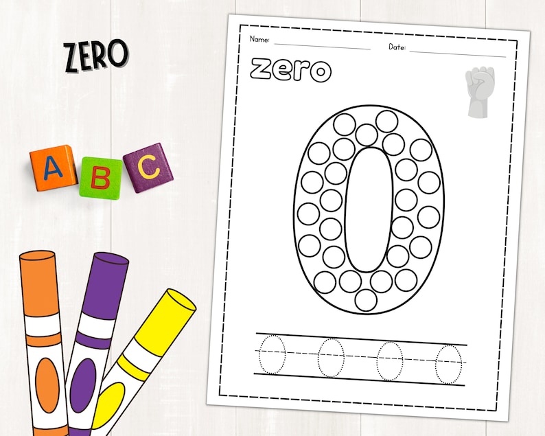 Number Dot Marker 0-10 Worksheets Counting Do-a-dot Printables Numbers ...