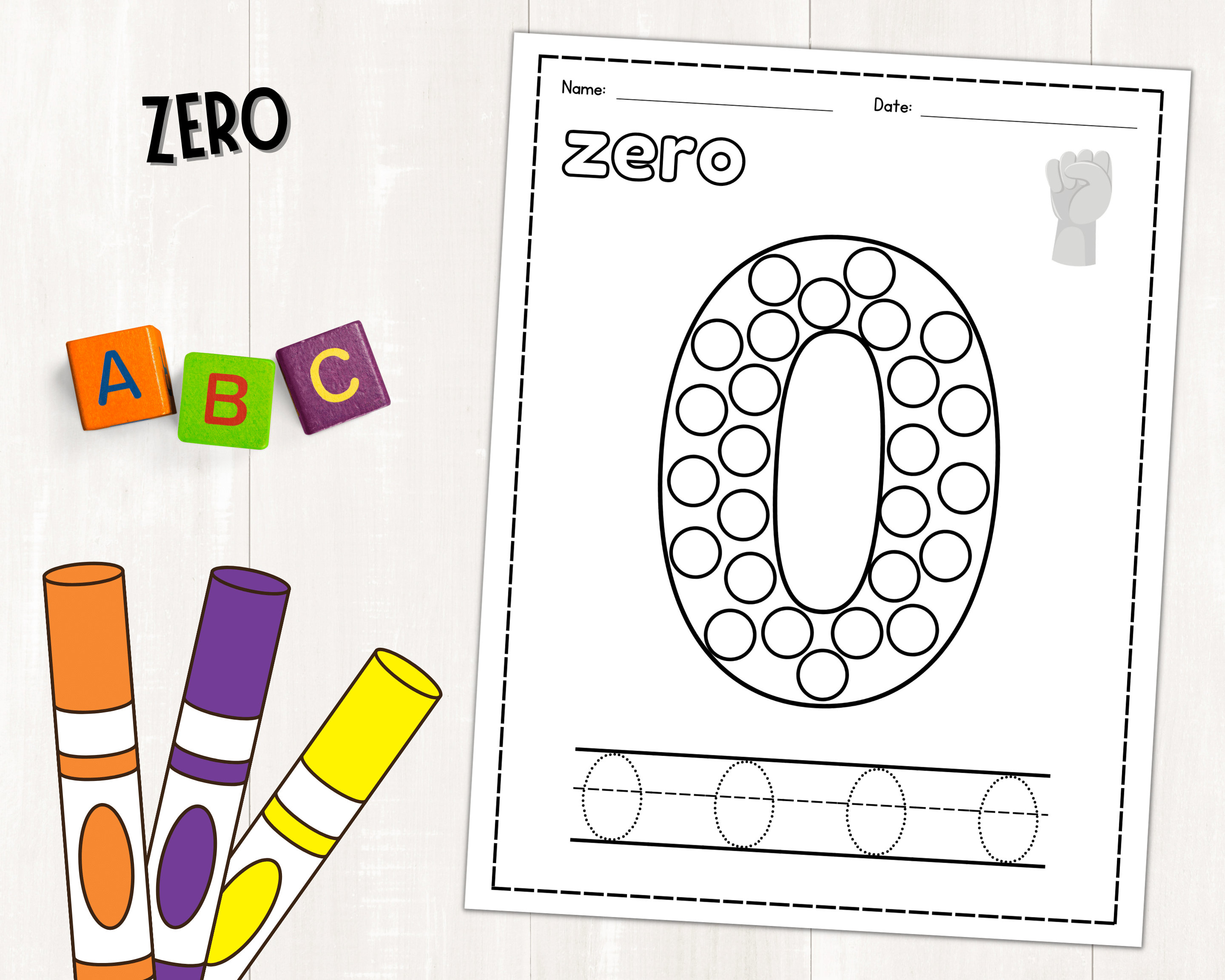 Number Dot Marker 0-10 Worksheets Counting Do-a-dot Printables Numbers ...