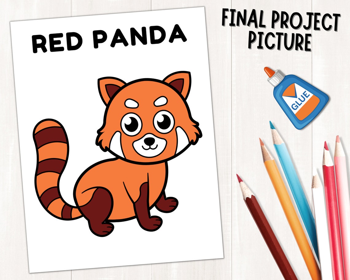 Build a Red Panda Craft Forest Animal Craft Color, Cut, and Glue ...