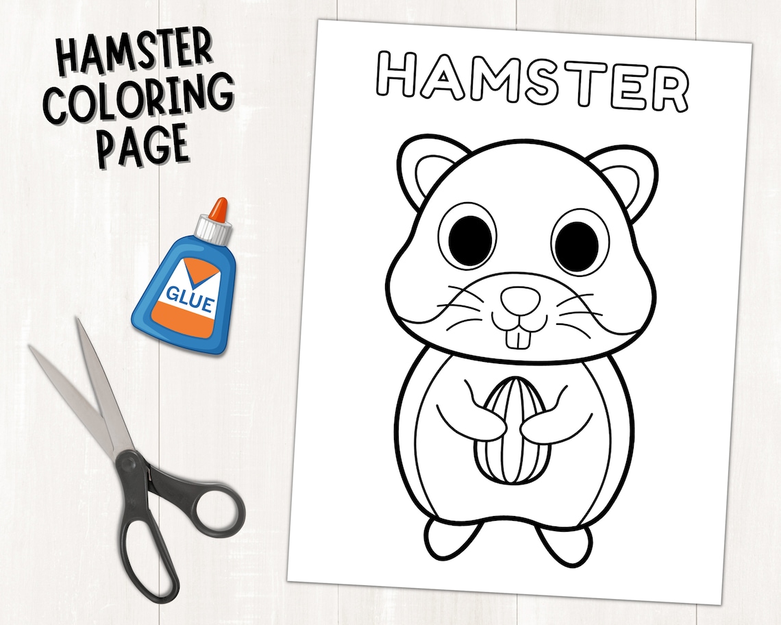 Printable Hamster Craft for Kids | Pet Animal Craft | Hamster Preschool ...