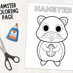Printable Hamster Craft for Kids | Pet Animal Craft | Hamster Preschool ...