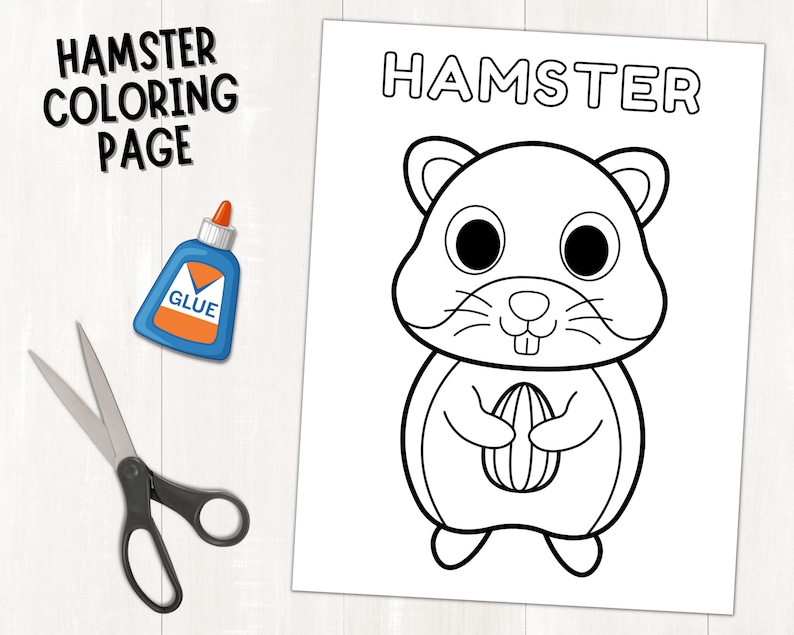 Printable Hamster Craft for Kids | Pet Animal Craft | Hamster Preschool ...