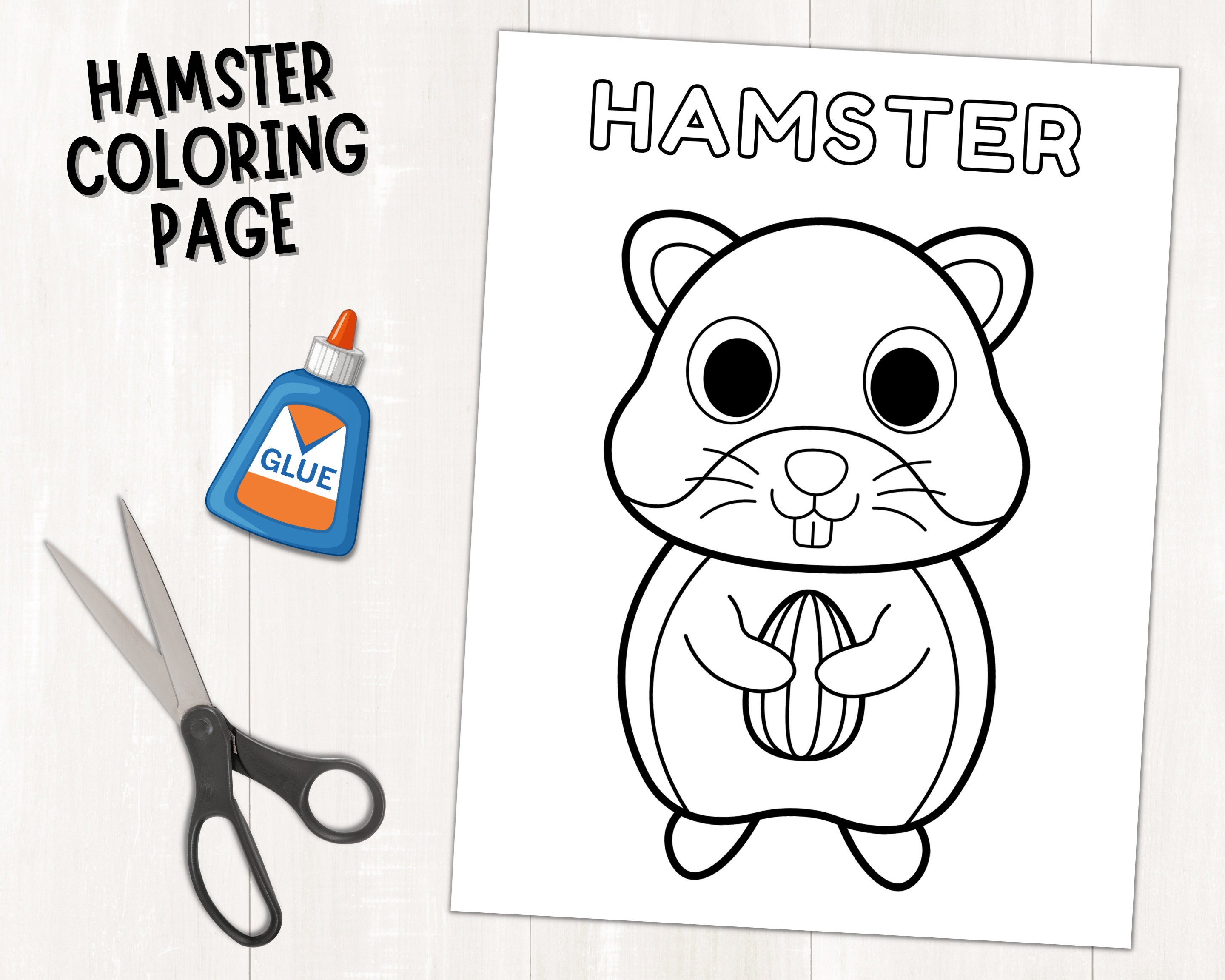 Printable Hamster Craft for Kids | Pet Animal Craft | Hamster Preschool ...