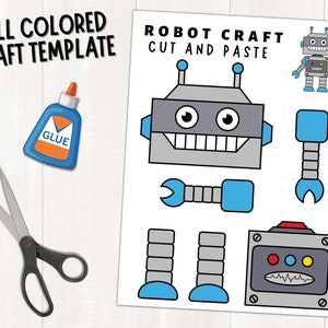 Printable Robot Craft Template for Kids | Build a Robot | Color, Cut ...