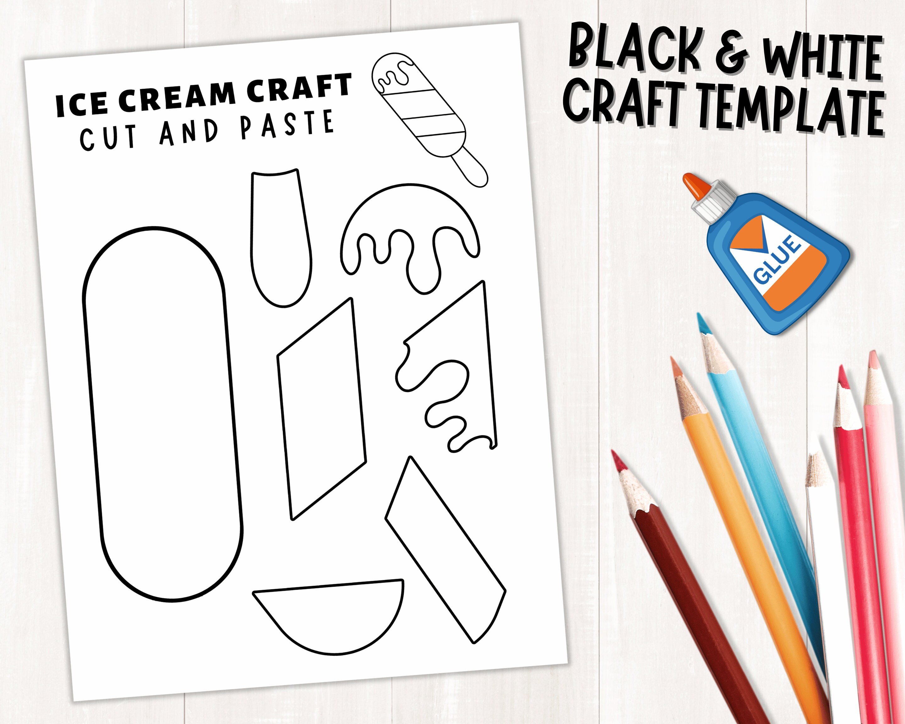 Printable Ice Cream Craft | Build an Ice Cream | Summer Craft Activity ...