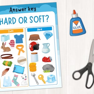 Hard and Soft Materials Sorting Activity | Sense of Touch Montessori ...