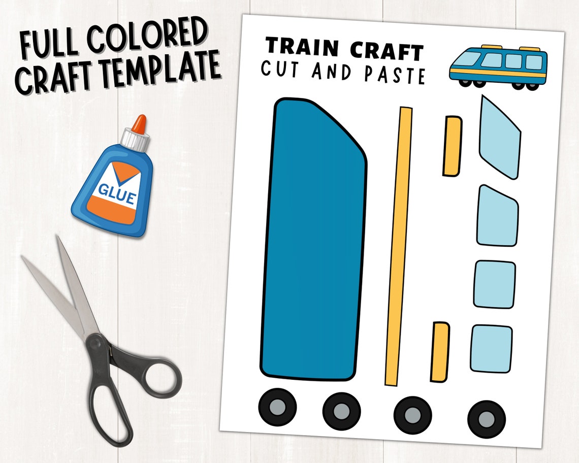 Printable Train Craft | Transportation Craft | Build a Train | Cut and ...
