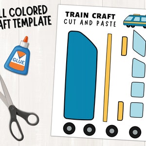 Printable Train Craft | Transportation Craft | Build a Train | Cut and ...
