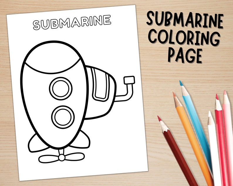 Printable Submarine Craft | Transportation Craft | Build a Submarine ...