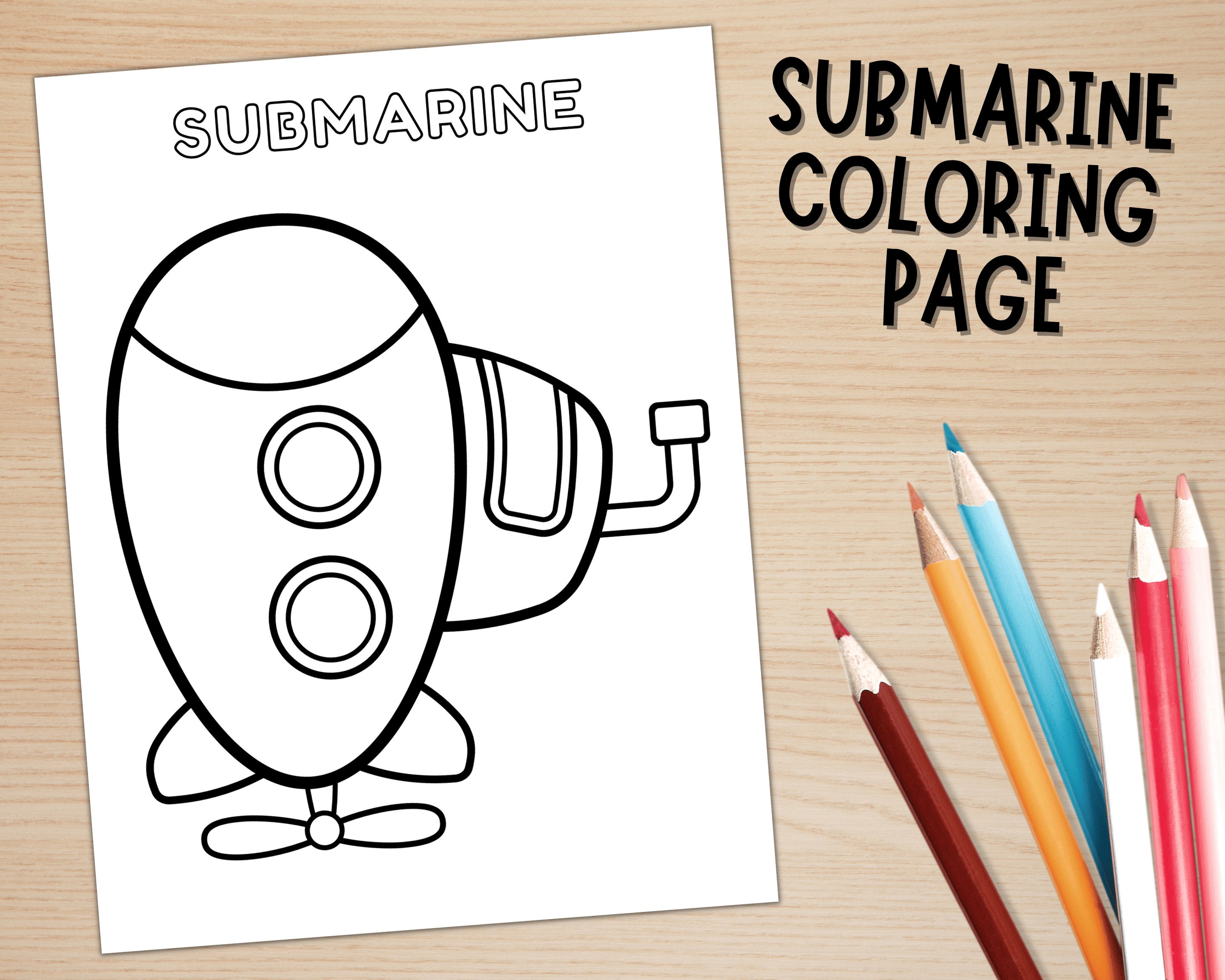 Printable Submarine Craft | Transportation Craft | Build a Submarine ...